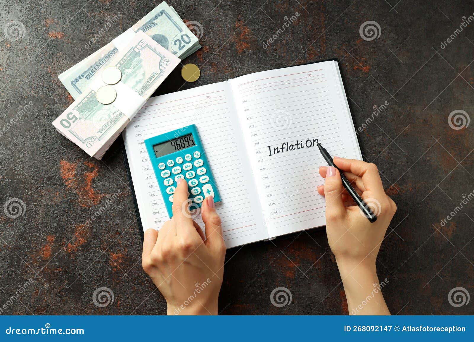 Concept of Financial, Economic Problems and Inflation Stock Image ...