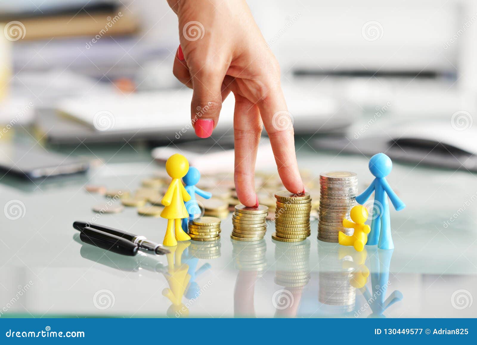 Concept of Financial Education for Children Stock Image - Image of ...