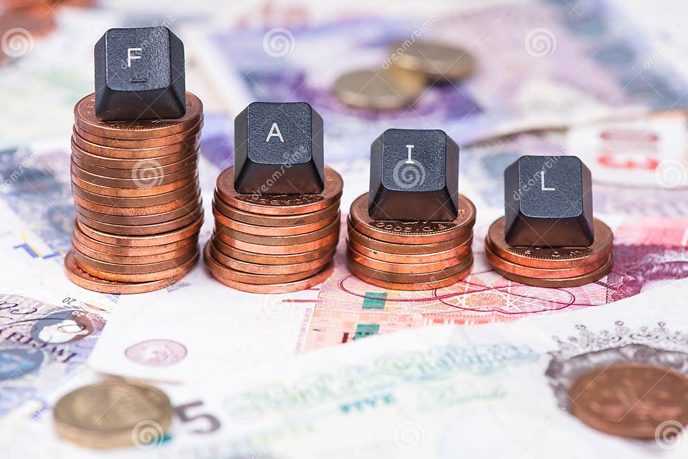 Concept of Financial Fail Background Stock Image - Image of concept ...