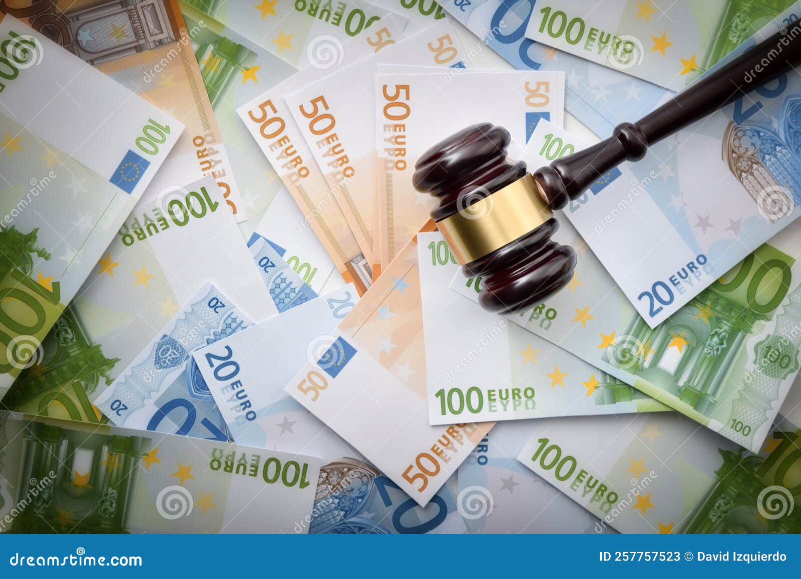 Concept of Financial Judgment with Judge`s Gavel Top View Stock Image ...