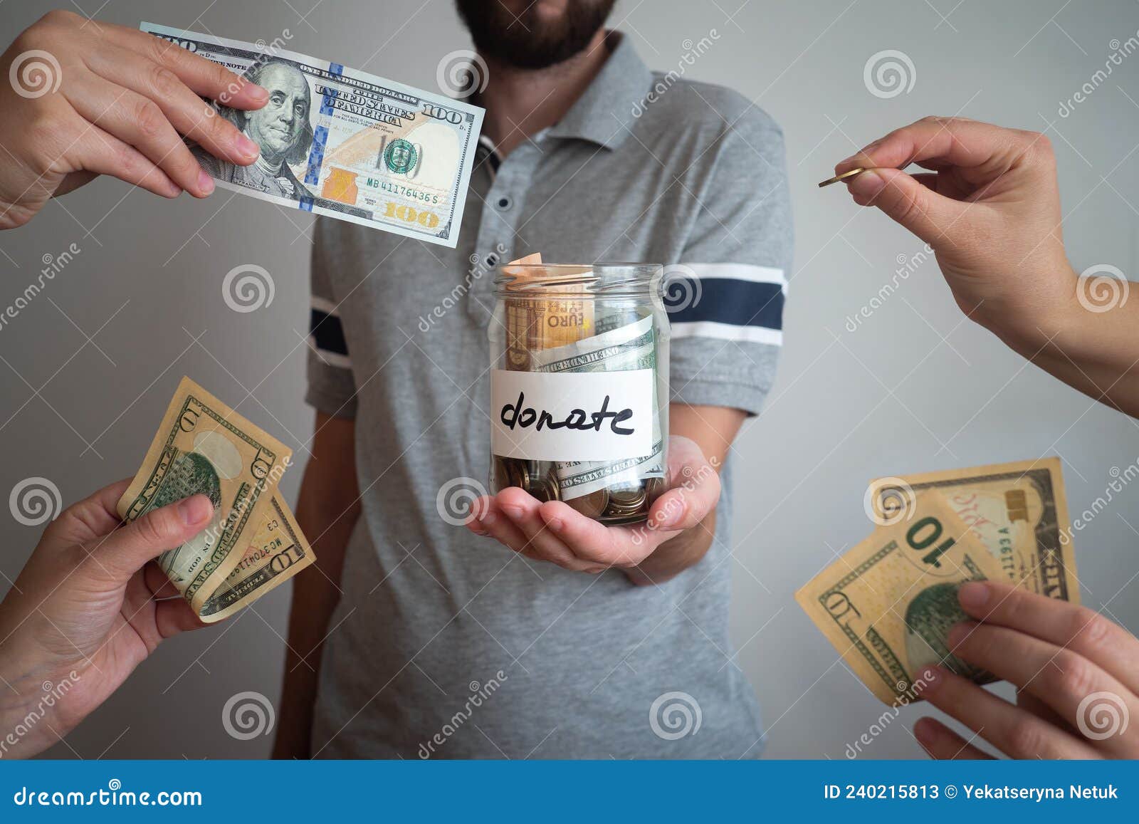 Concept of Financial Support by Donations. Donate for Creators or ...