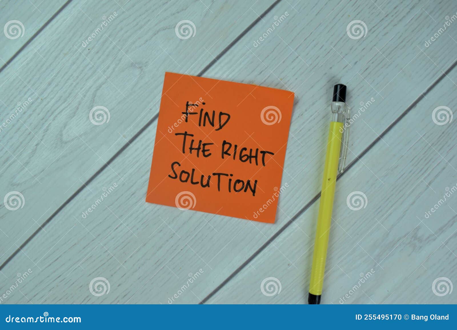 Concept of Find the Right Solution Write on Sticky Notes Isolated on ...