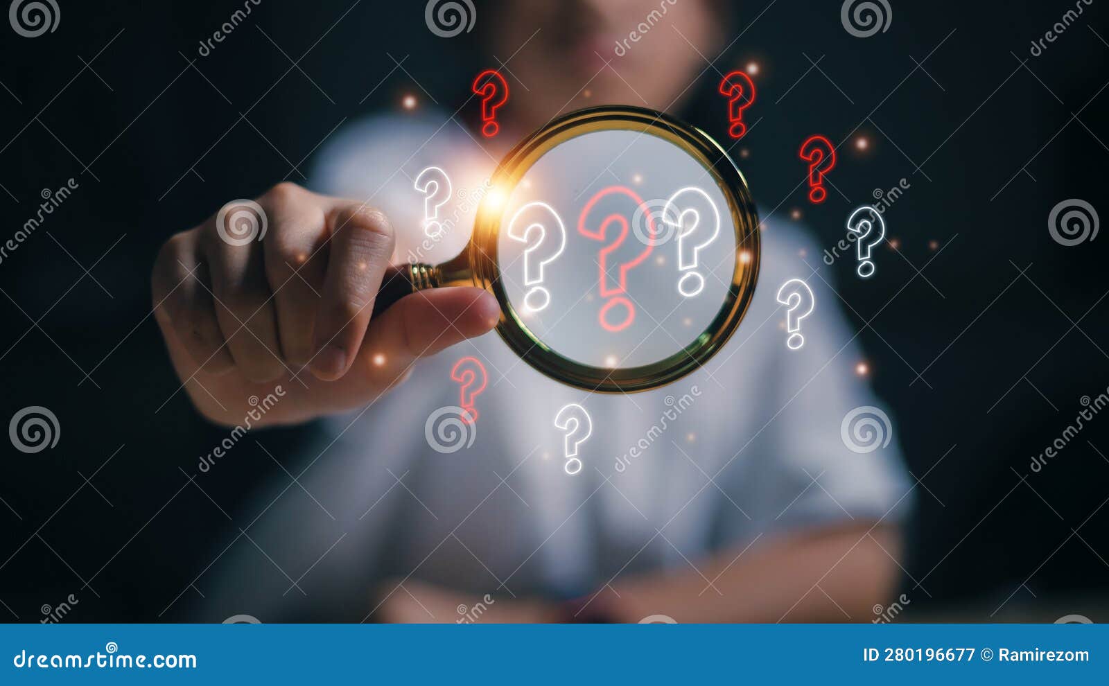 The Concept of Finding an Answer To Complex Questions in Business. Hand ...