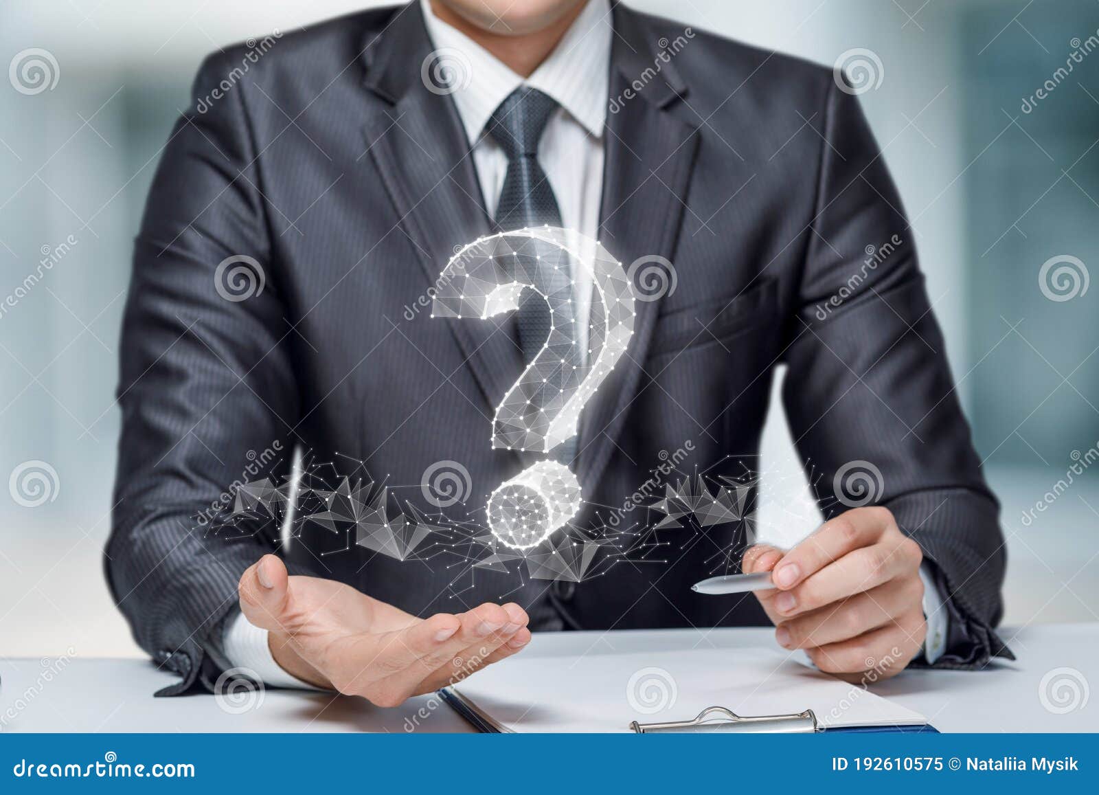 Concept of Finding Answers To Questions Posed in Business Stock Image ...
