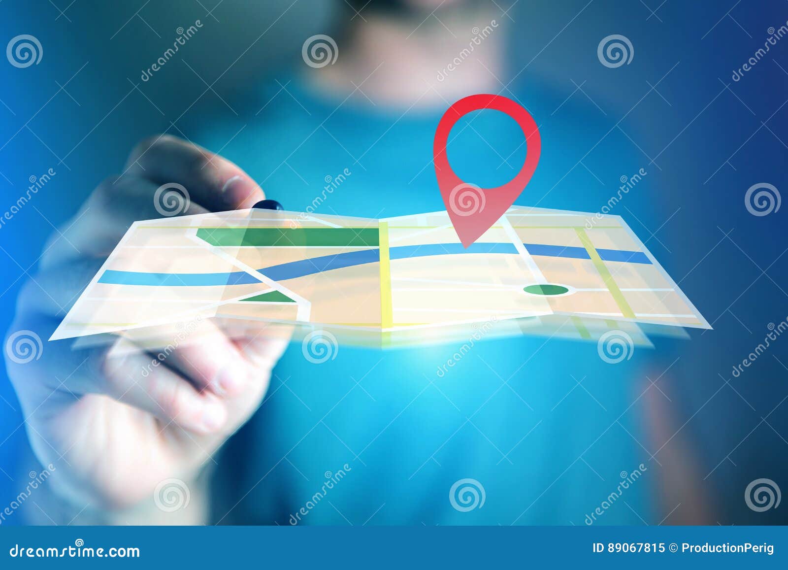 Concept of Finding a Place on an Online Map - Technology Concept Stock ...