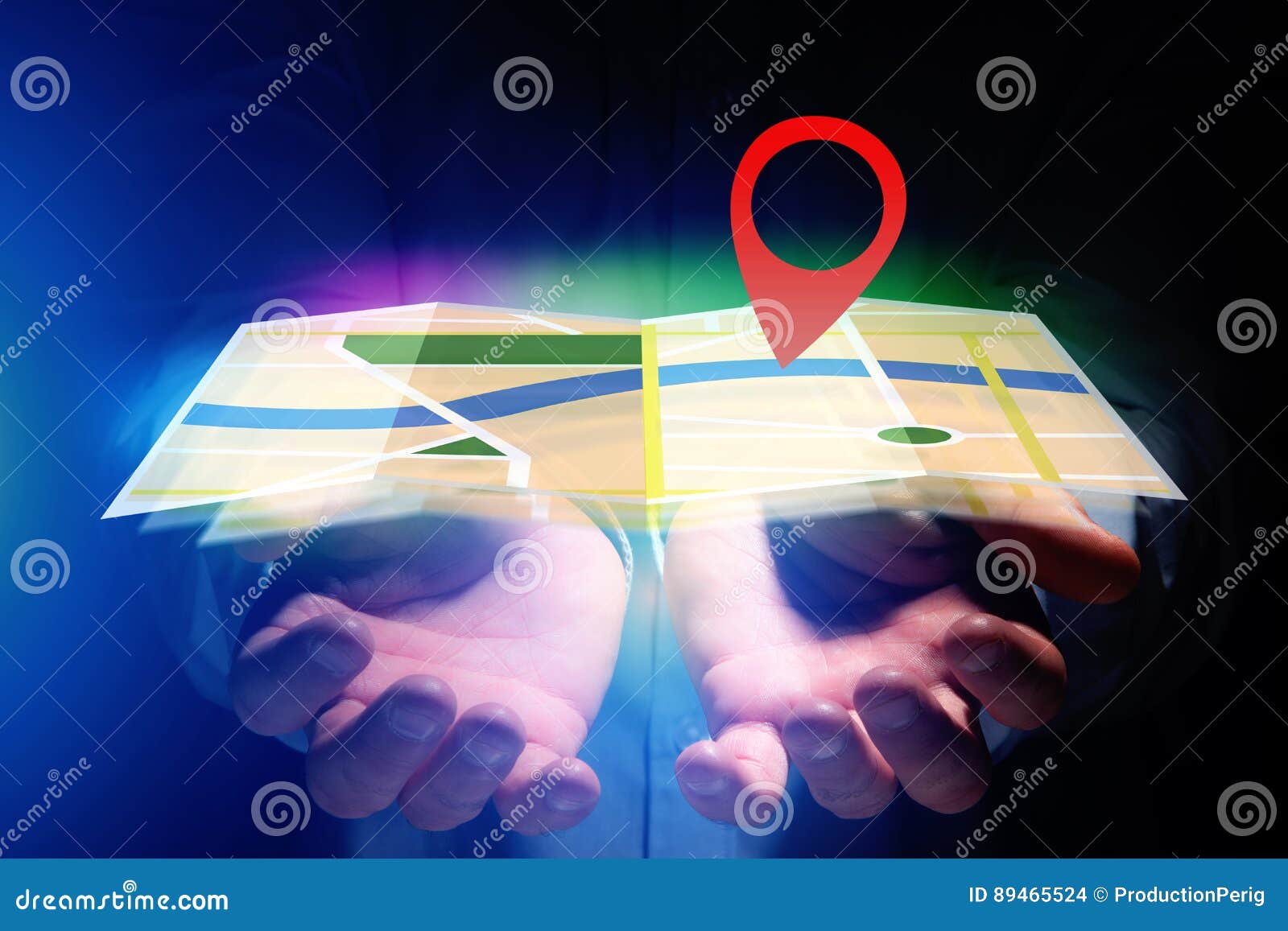 Concept of Finding a Place on an Online Map - Technology Concept Stock ...