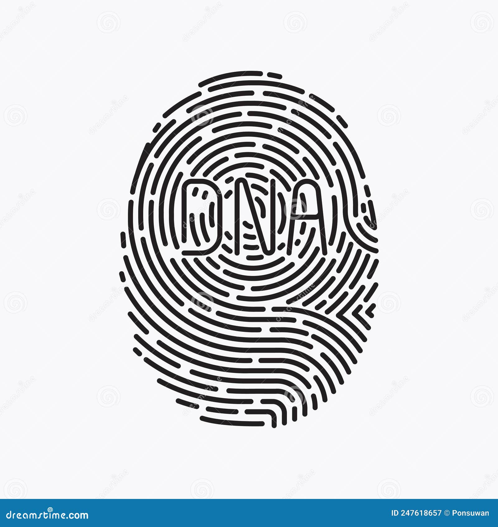 Concept of Fingerprint DNA Vector Illustration Stock Illustration ...