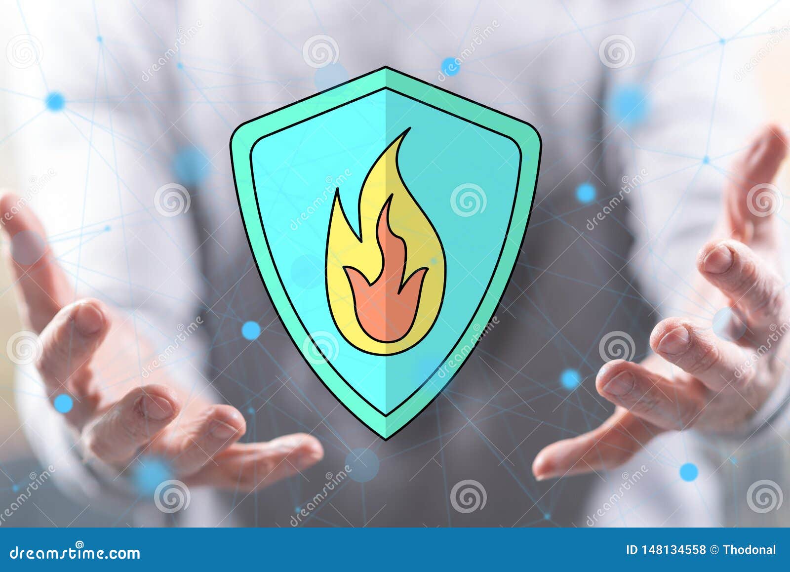 Concept of fire protection stock photo. Image of danger - 148134558