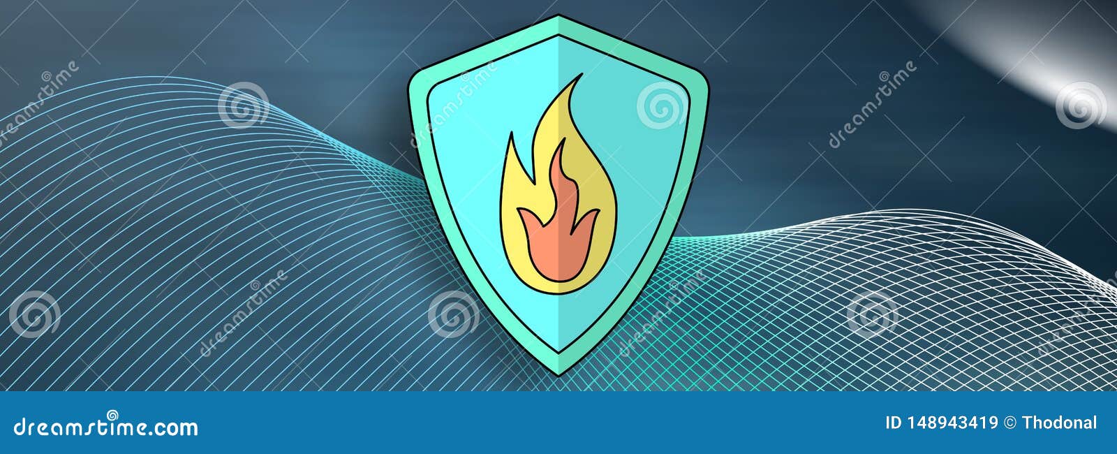 Concept of fire protection stock illustration. Illustration of business ...