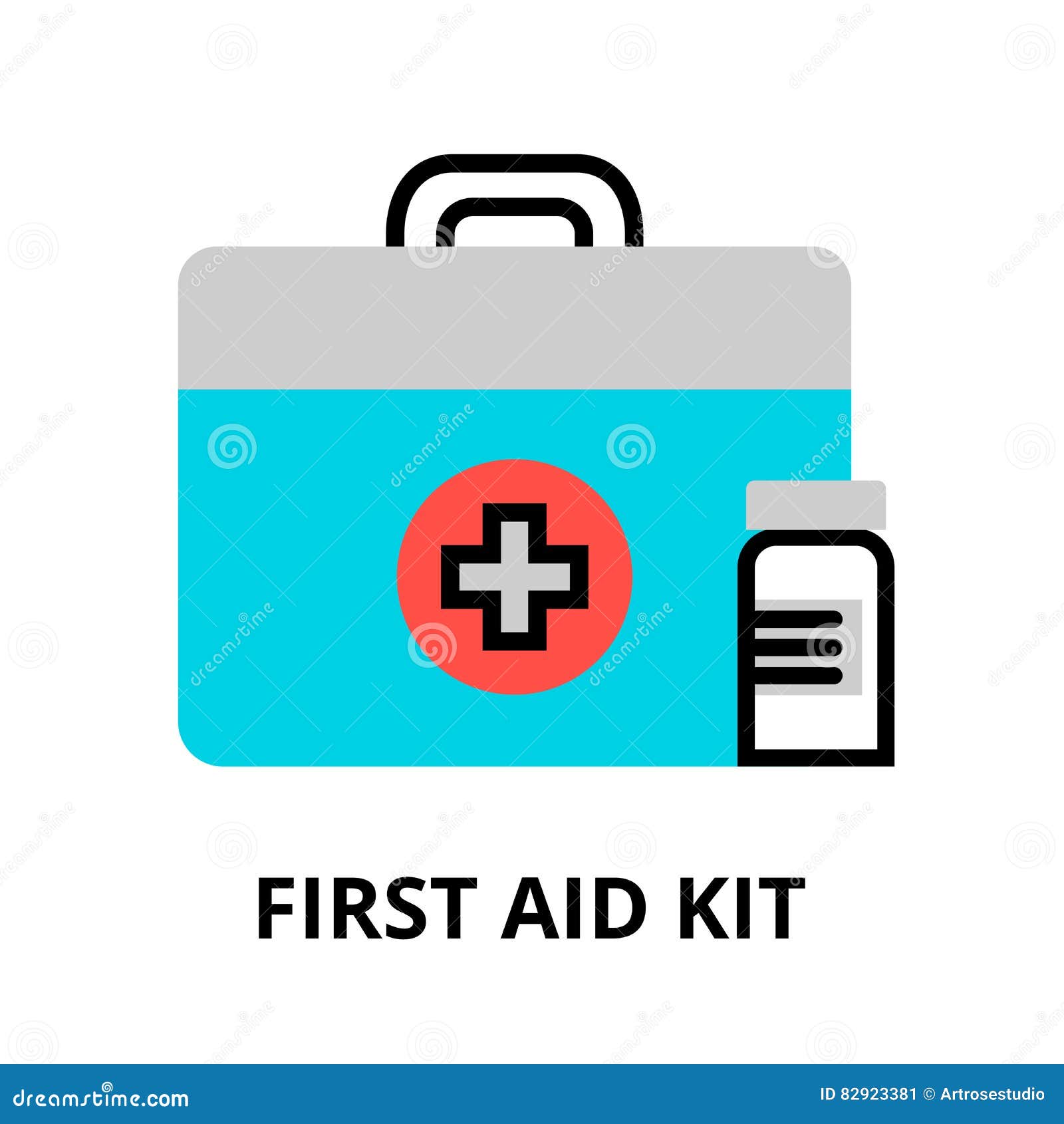 Concept of First Aid Kit Icon Stock Vector - Illustration of ambulance ...