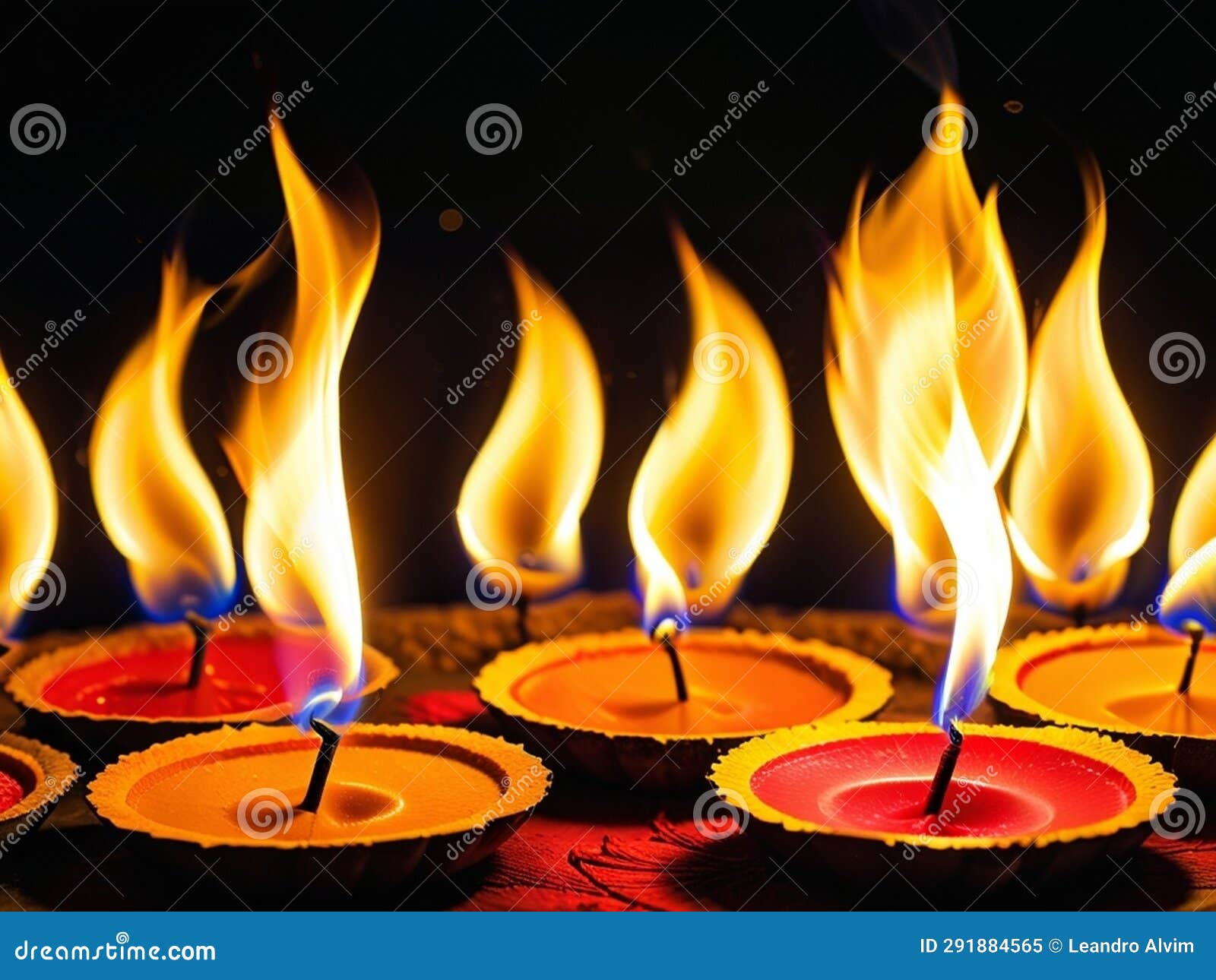 Flickering Flames of Devotion Merging with the Spirit of Diwali.AI ...