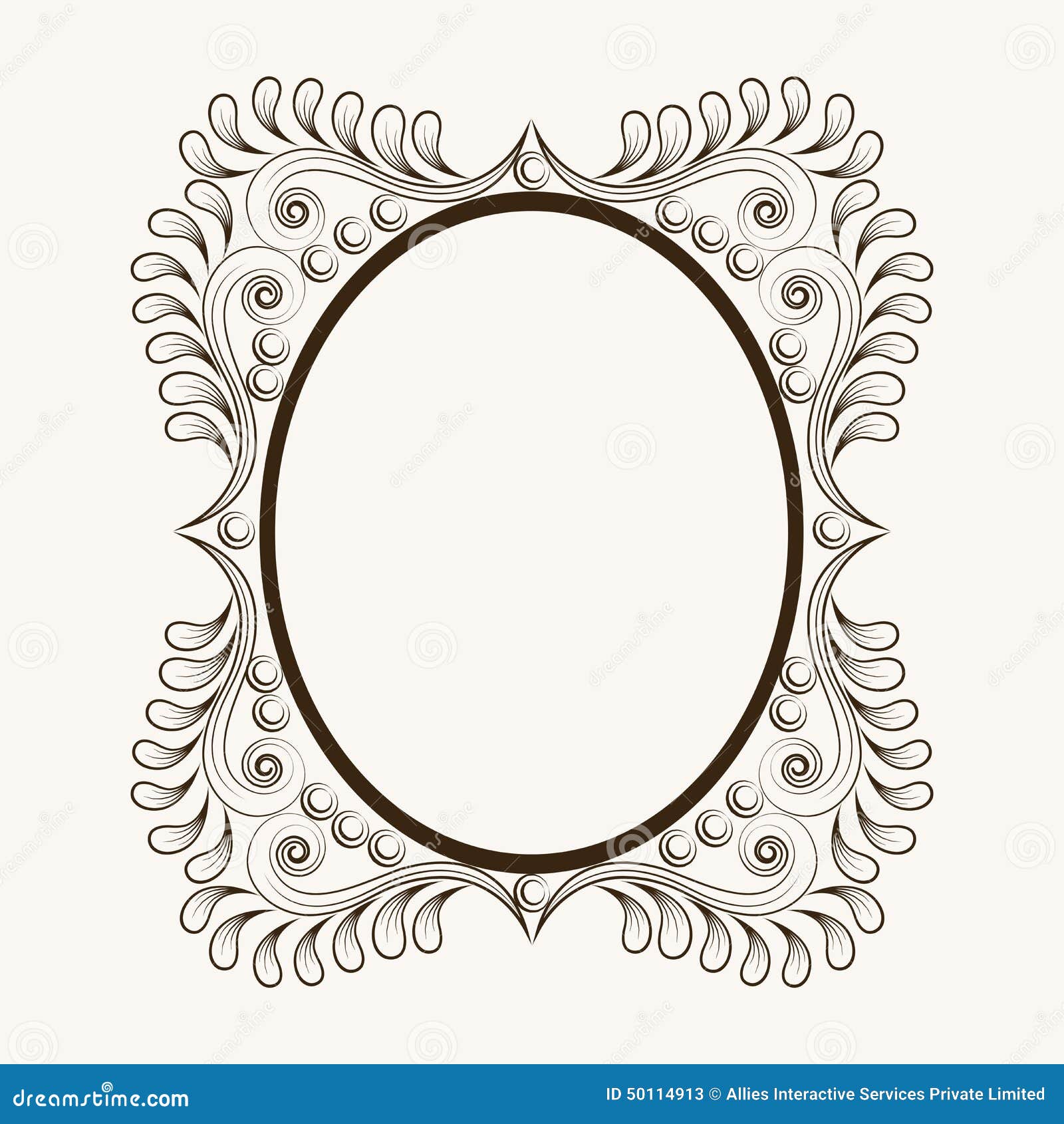 Concept of Floral Design Decorated Frame. Stock Illustration ...