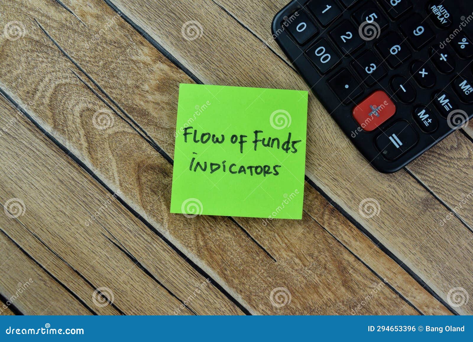 Concept of Flow of Funds Indicators Write on Sticky Notes Isolated on ...