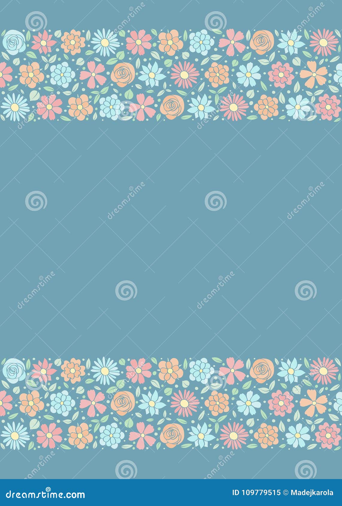 Concept of a Flyer with Spring Flowers. Background with Copyspace Stock ...