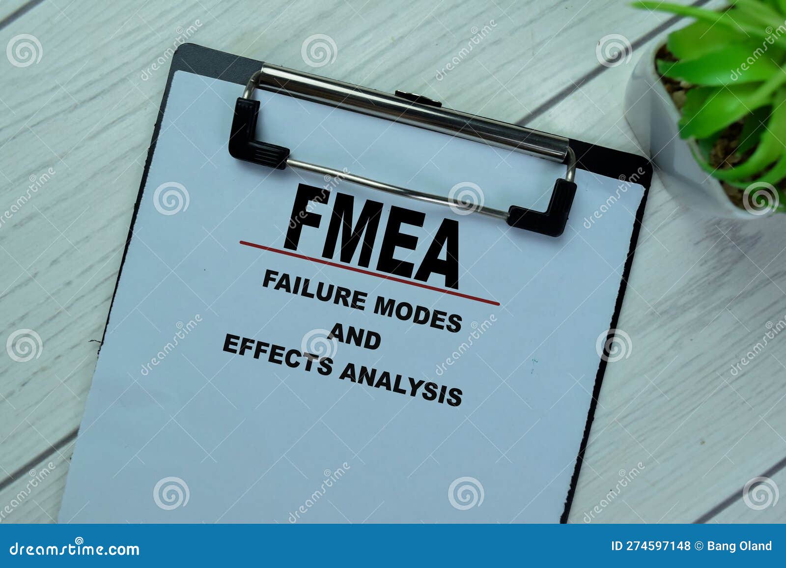 Concept of FMEA - Failure Modes and Effects Analysis Write on Paperwork ...