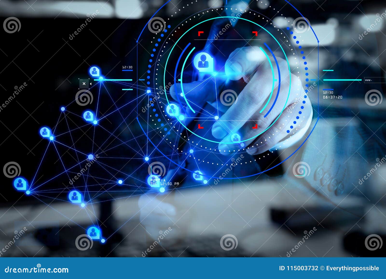 Concept of Focus on Target with Digital Diagram. Stock Photo - Image of ...
