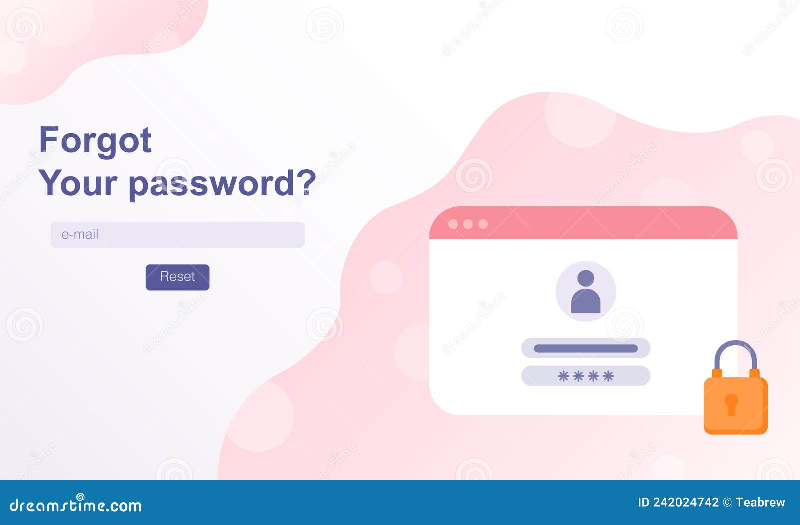 Concept of Forgot Password. Vector Design Template Stock Vector ...