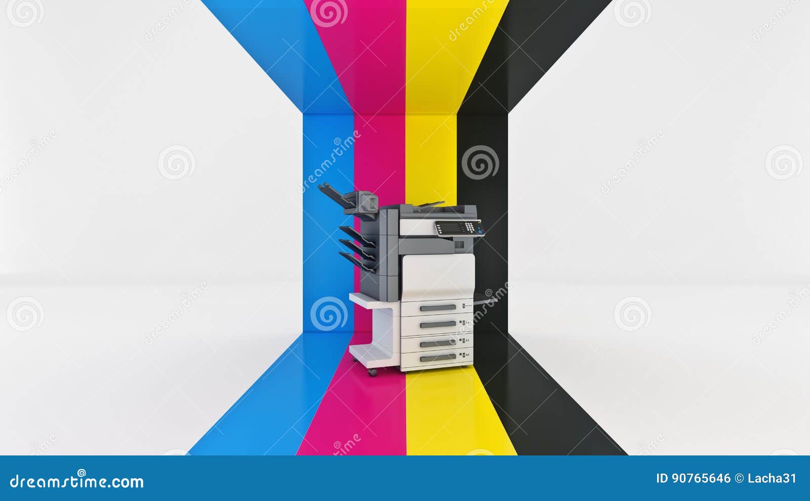 Concept of Four. Color Printing Stock Illustration - Illustration of ...