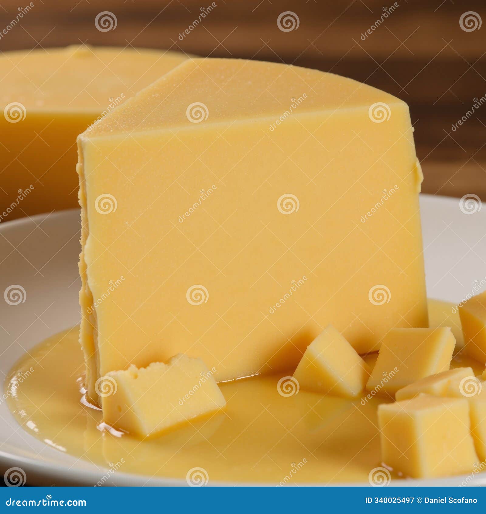 Fresh Cheddar Cheese Displayed with a Splash Stock Illustration ...