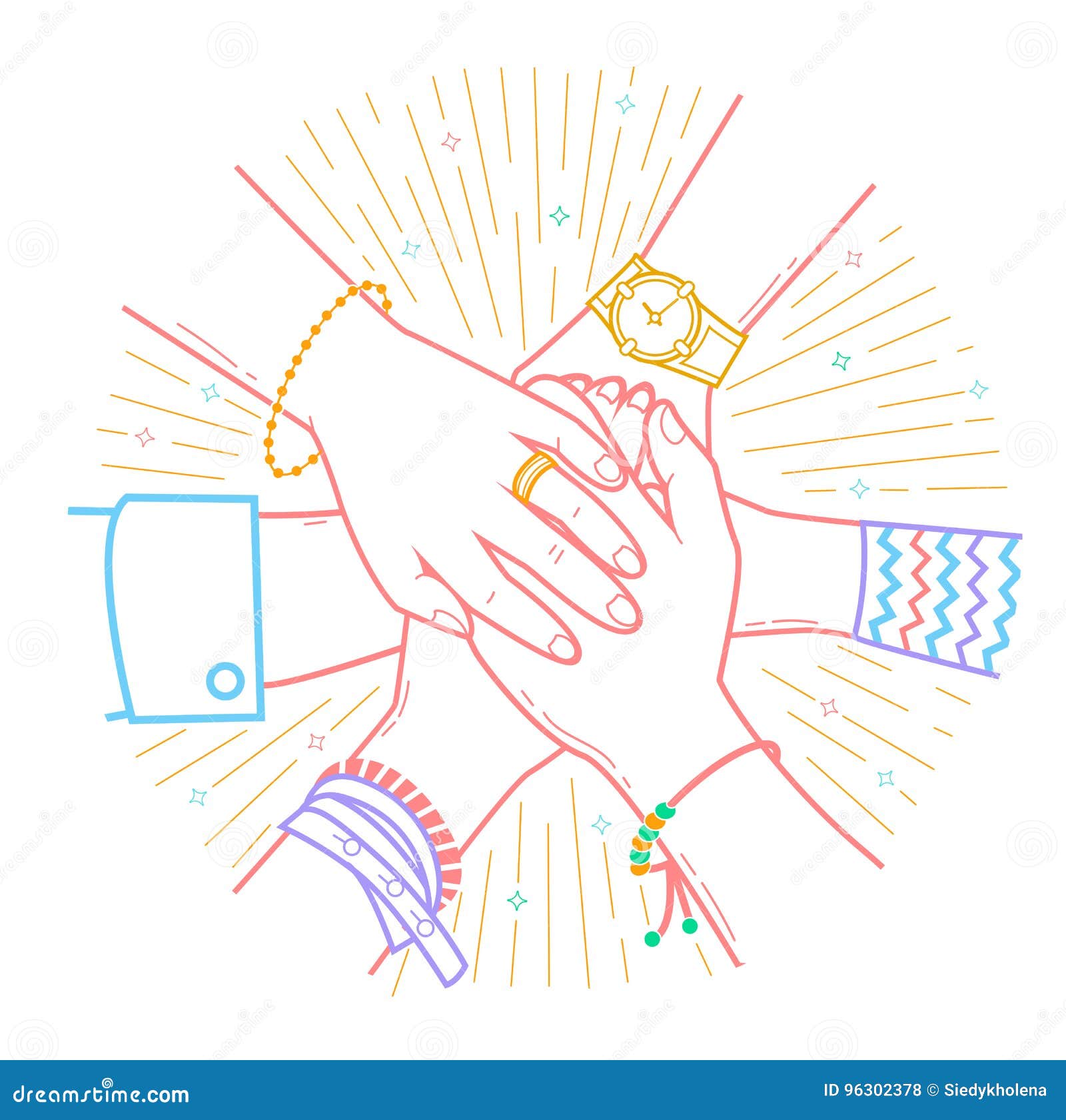Concept of Friendship and Support Stock Illustration - Illustration of ...