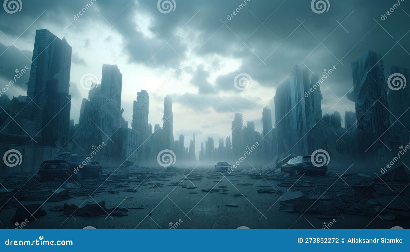 The Concept of the Future Apocalypse. Digital Art Stock Illustration ...
