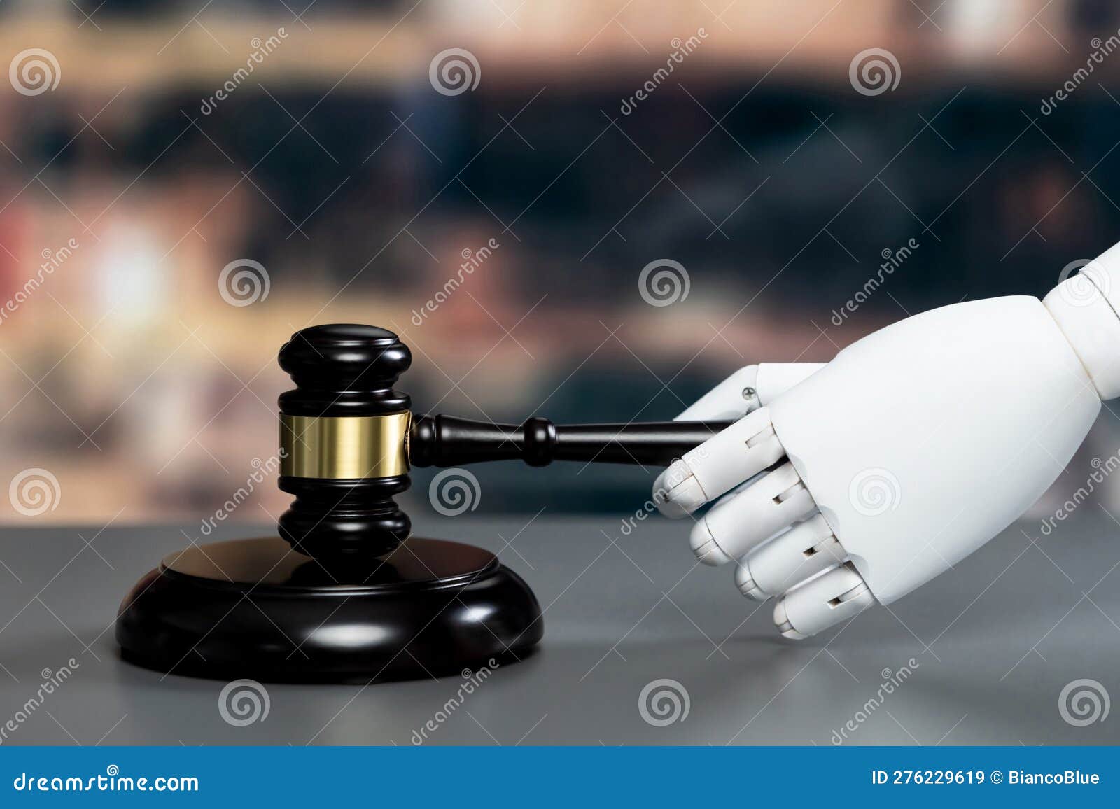 Concept of Future and Fair Justice System by Robotic Holding Gavel ...
