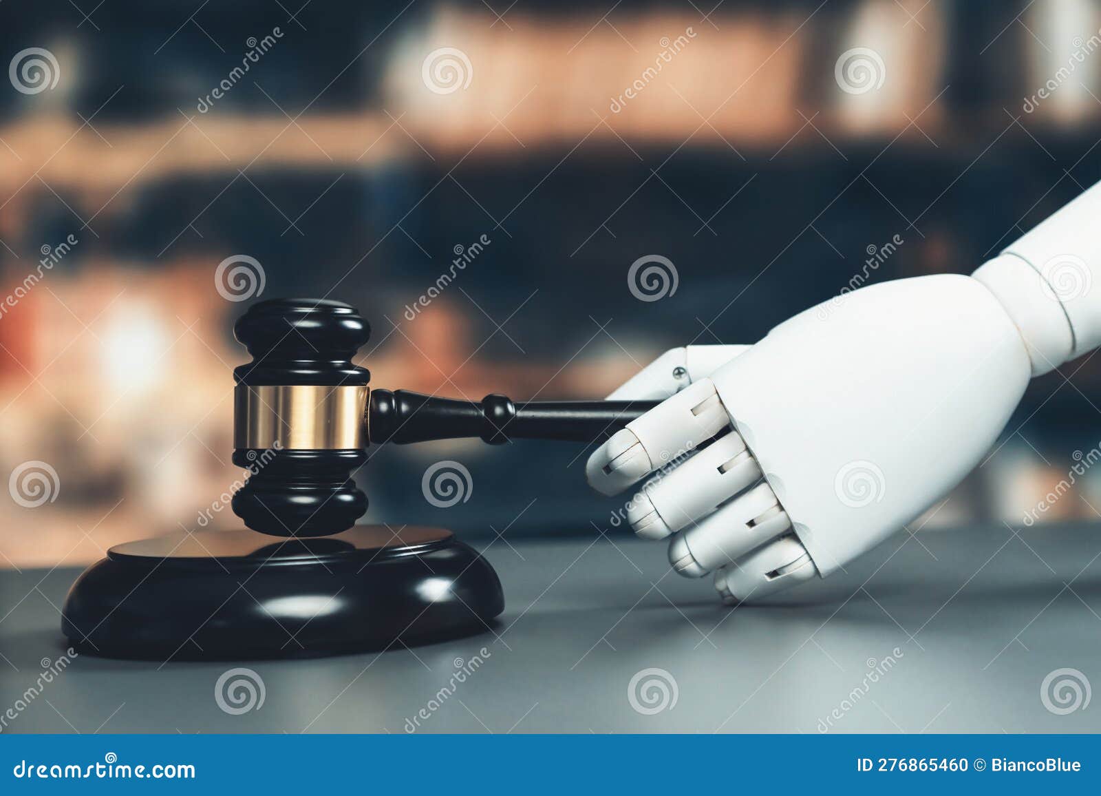 Concept of Future and Fair Justice System by Robotic Holding Gavel ...