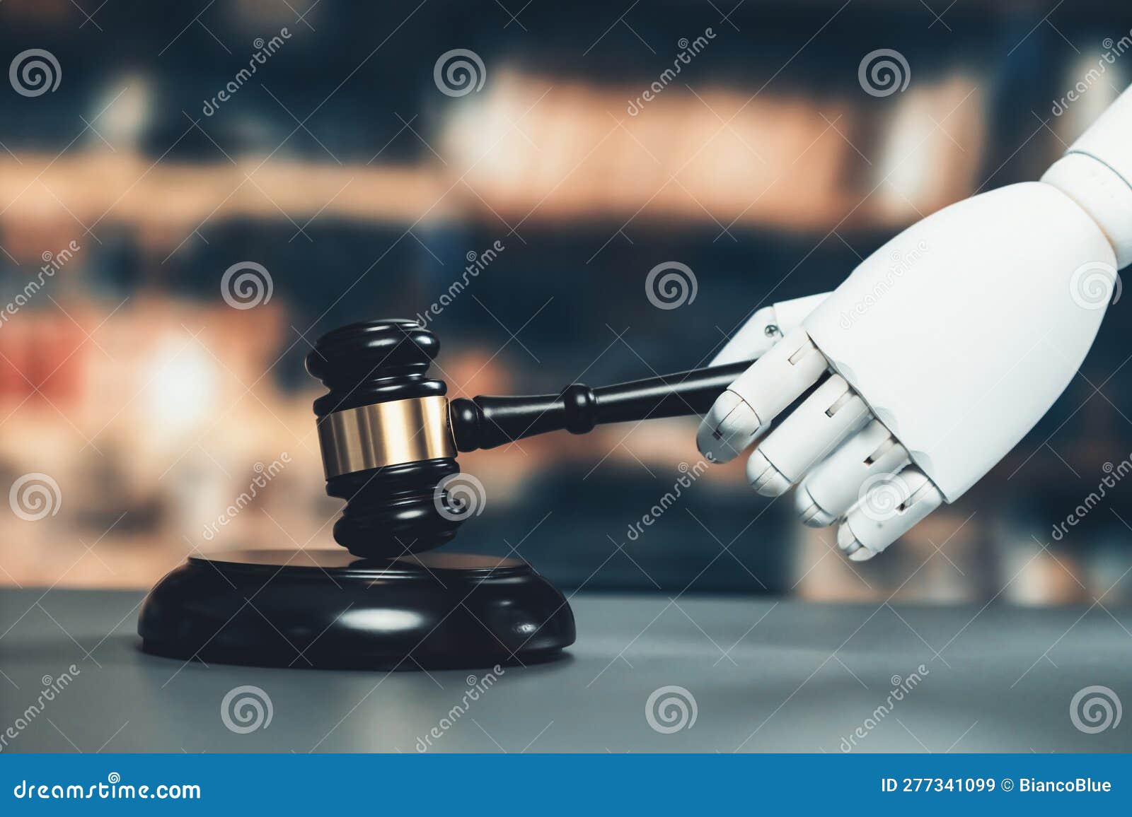 Concept of Future and Fair Justice System by Robotic Holding Gavel ...
