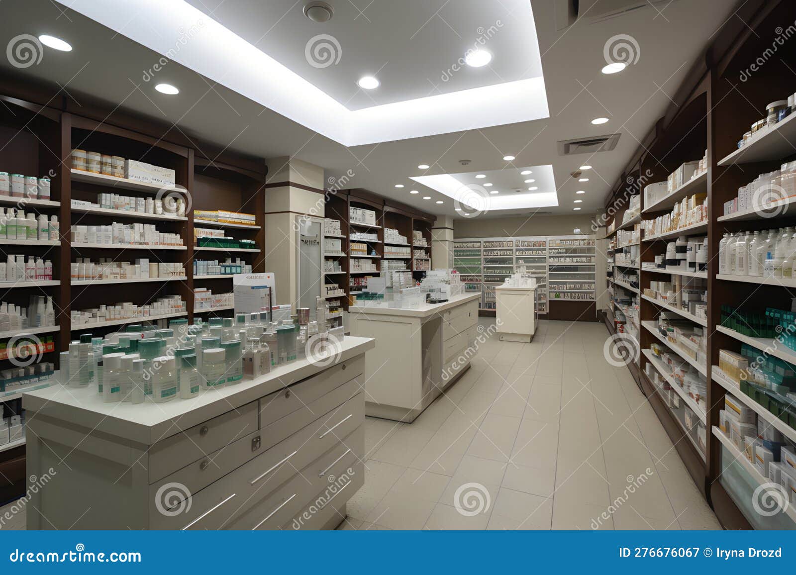 Concept Future Pharmacy, Modern Design . Generative AI Stock ...