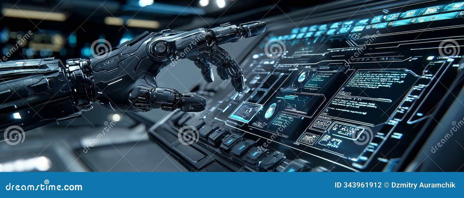 The Concept of a Futuristic Sci-fi AI Supercomputer. the Idea of a ...