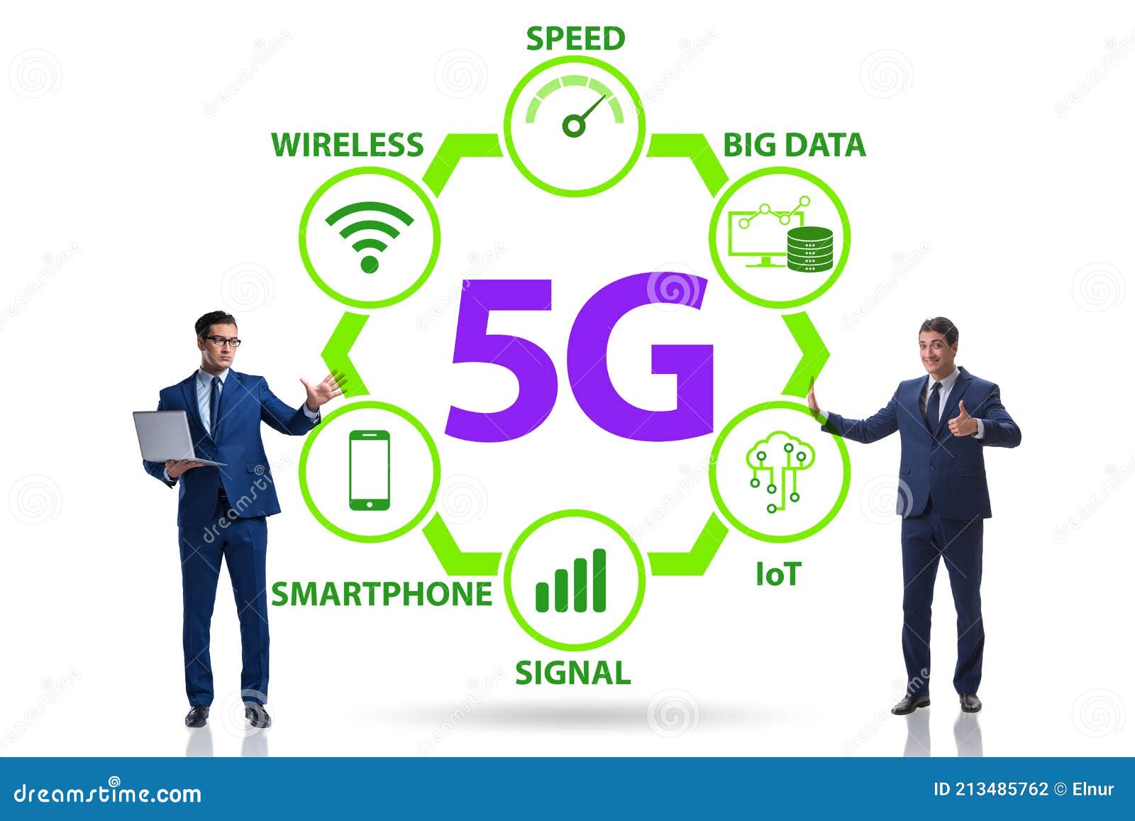 Concept of 5g Fast Networks with Businessman Stock Photo - Image of ...