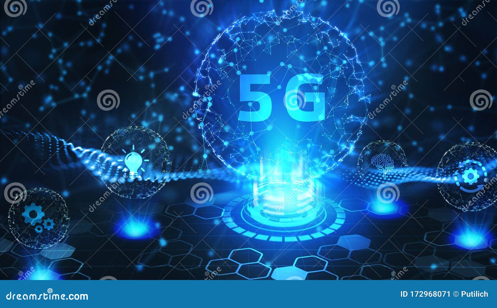 The Concept of 5G Network, High-speed Mobile Internet, New Generation ...