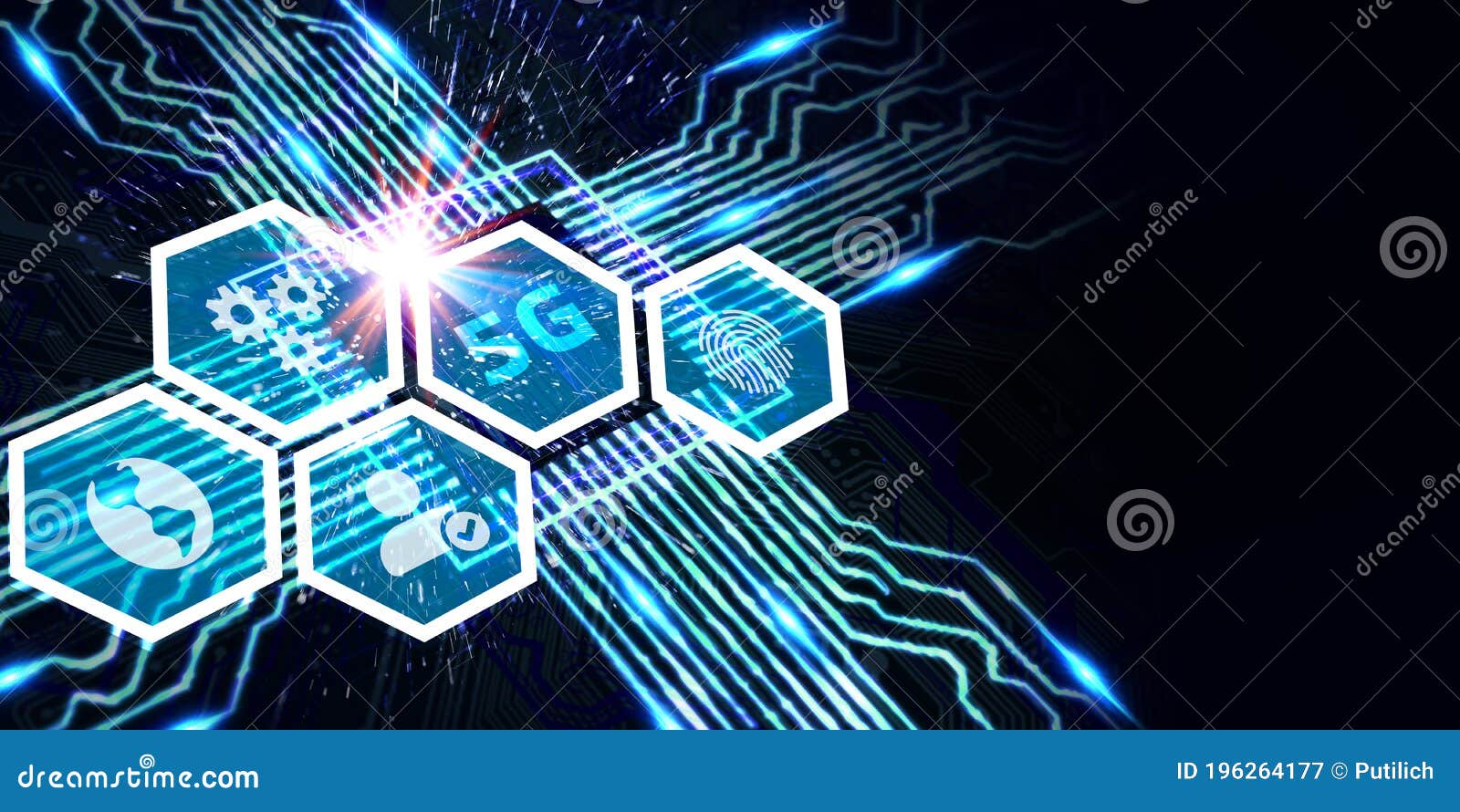 The Concept of 5G Network, High-speed Mobile Internet, New Generation ...