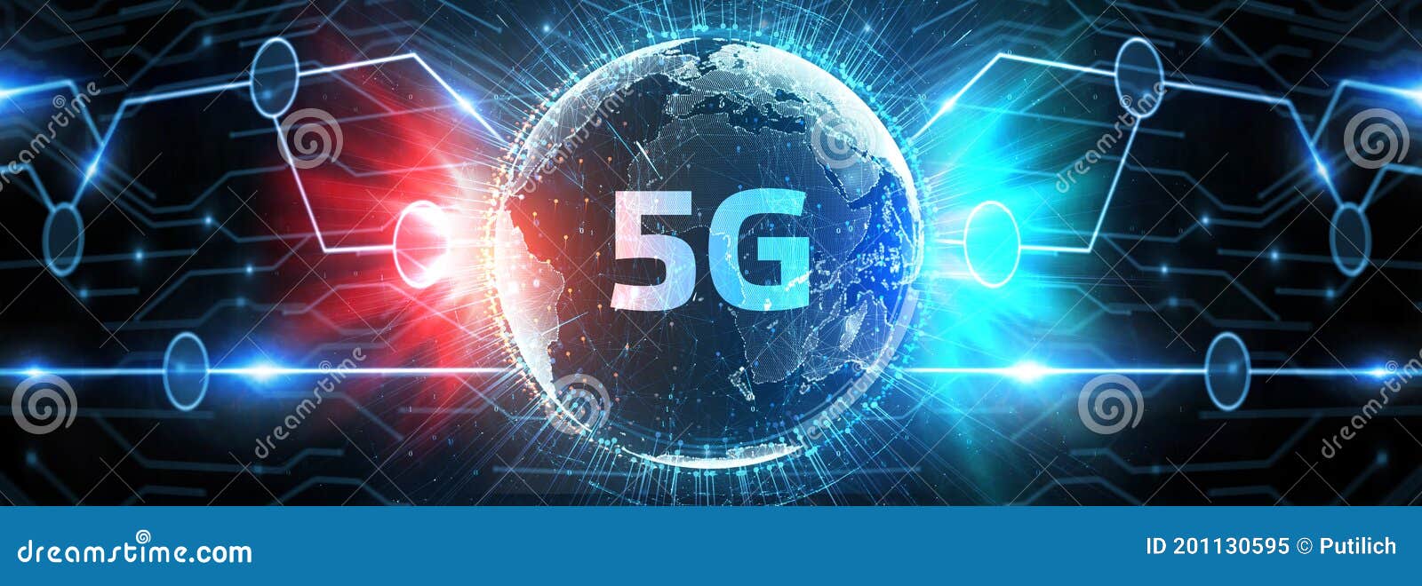 The Concept of 5G Network, High-speed Mobile Internet, New Generation ...