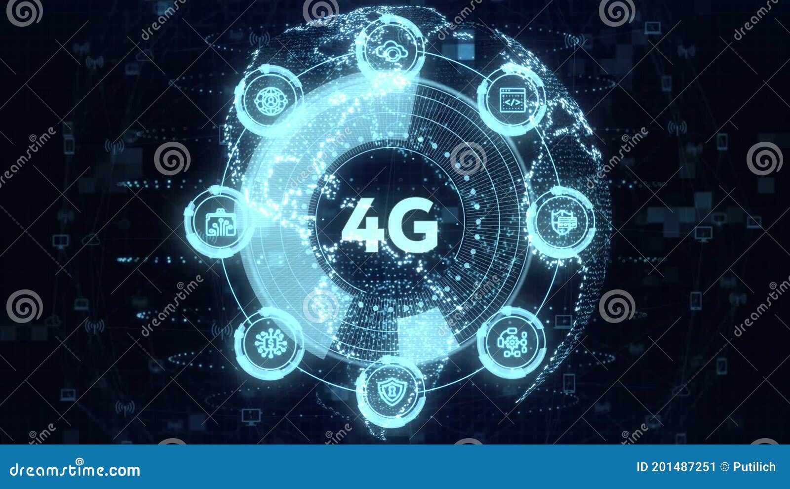The Concept of 4G Network, High-speed Mobile Internet, New Generation ...