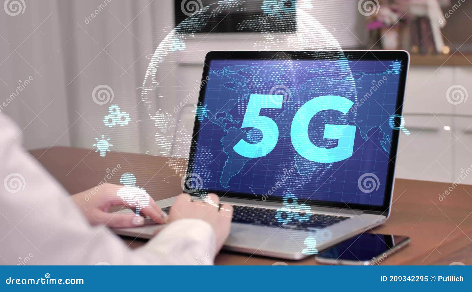 The Concept of 5G Network, High-speed Mobile Internet, New Generation ...