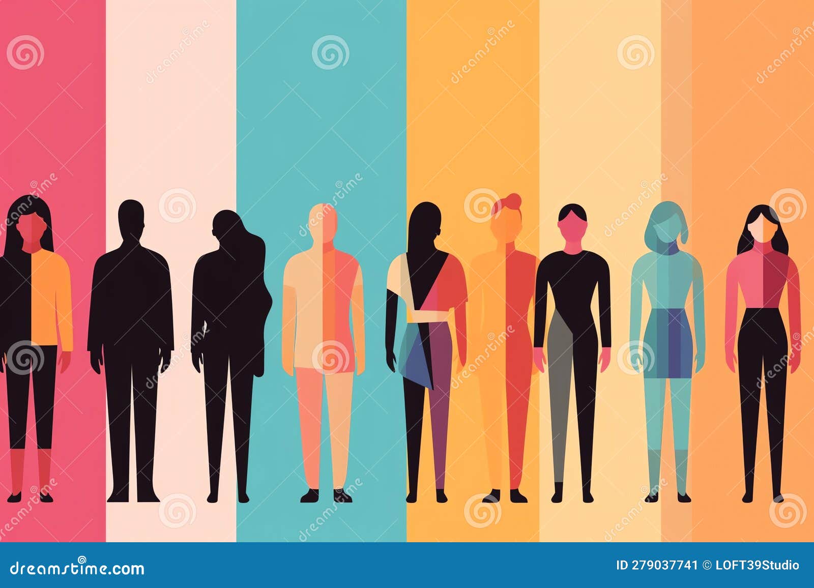 8concept_of_gender_equality Stock Illustration - Illustration of ...