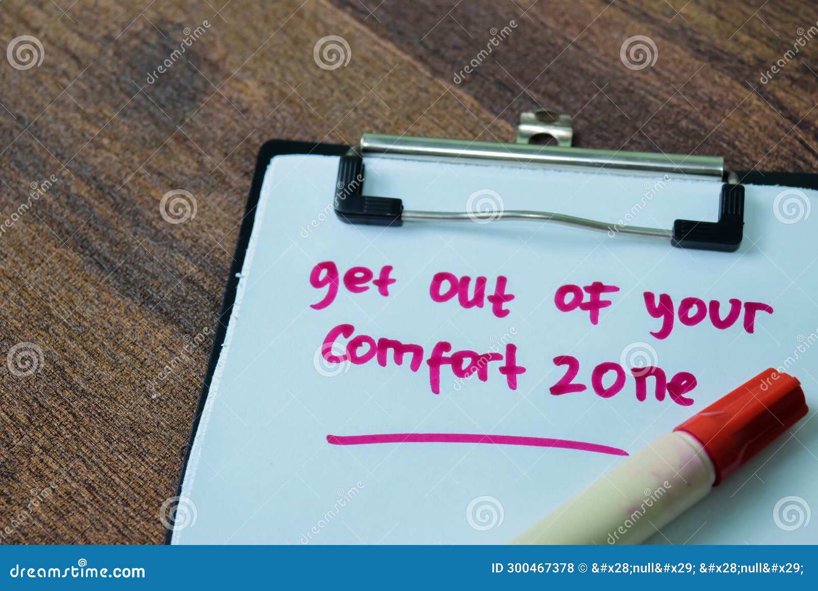 Concept of Get Out of Your Comfort Zone Write on Paperwork Isolated on ...