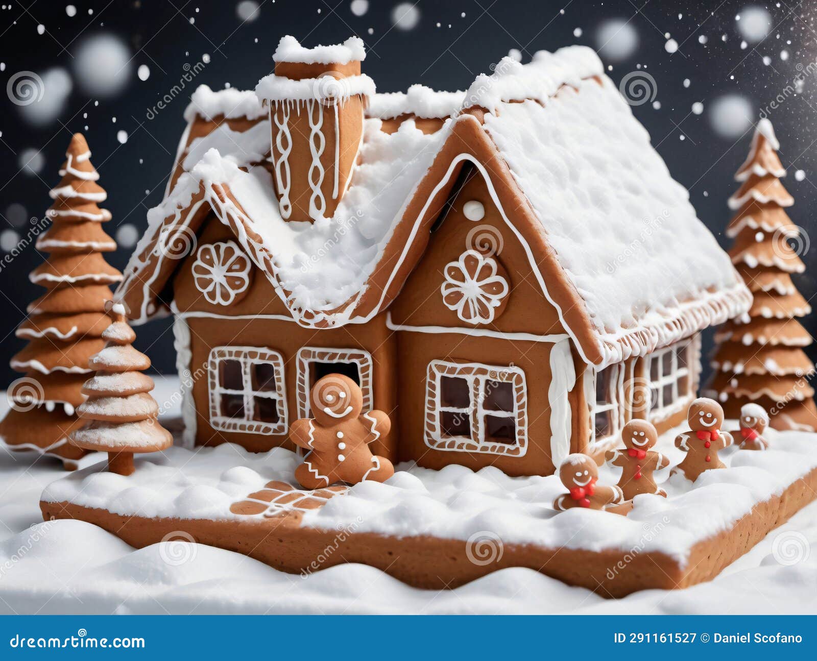 A Ginger Ginger House. Generative AI Stock Illustration - Illustration ...