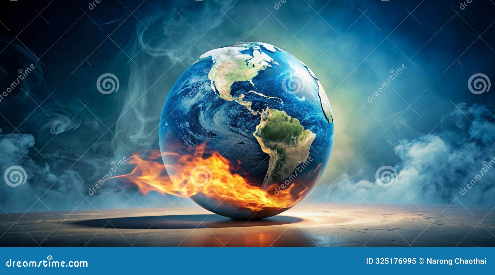 Concept of Global Boiling and Climate Change AI Generative Stock ...