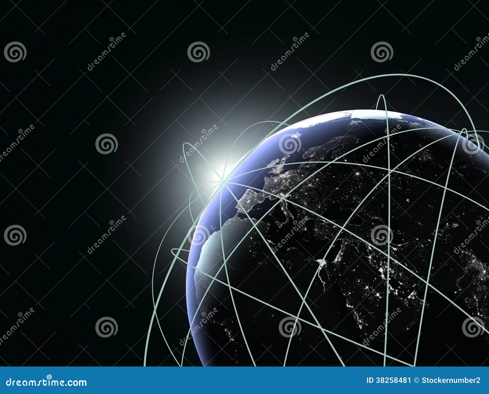 Concept of Global Business. Best Internet on Planet Stock Illustration ...