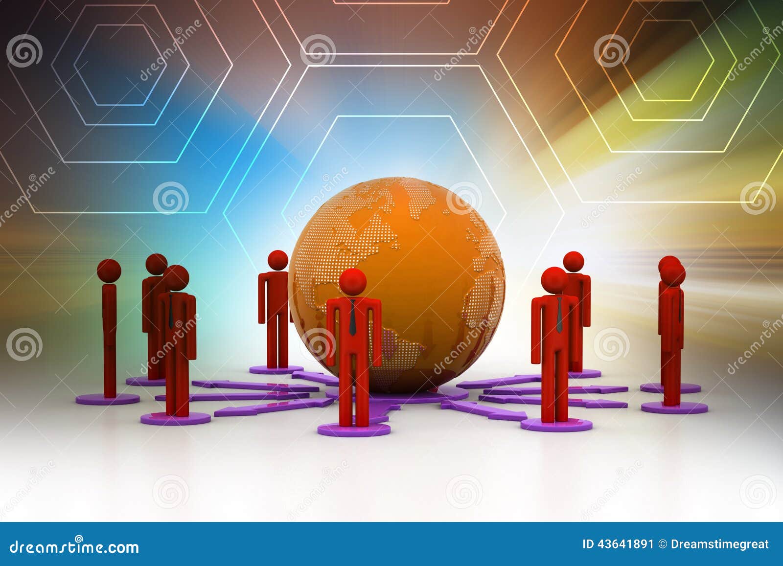 Concept of Global Business Network Stock Illustration - Illustration of ...