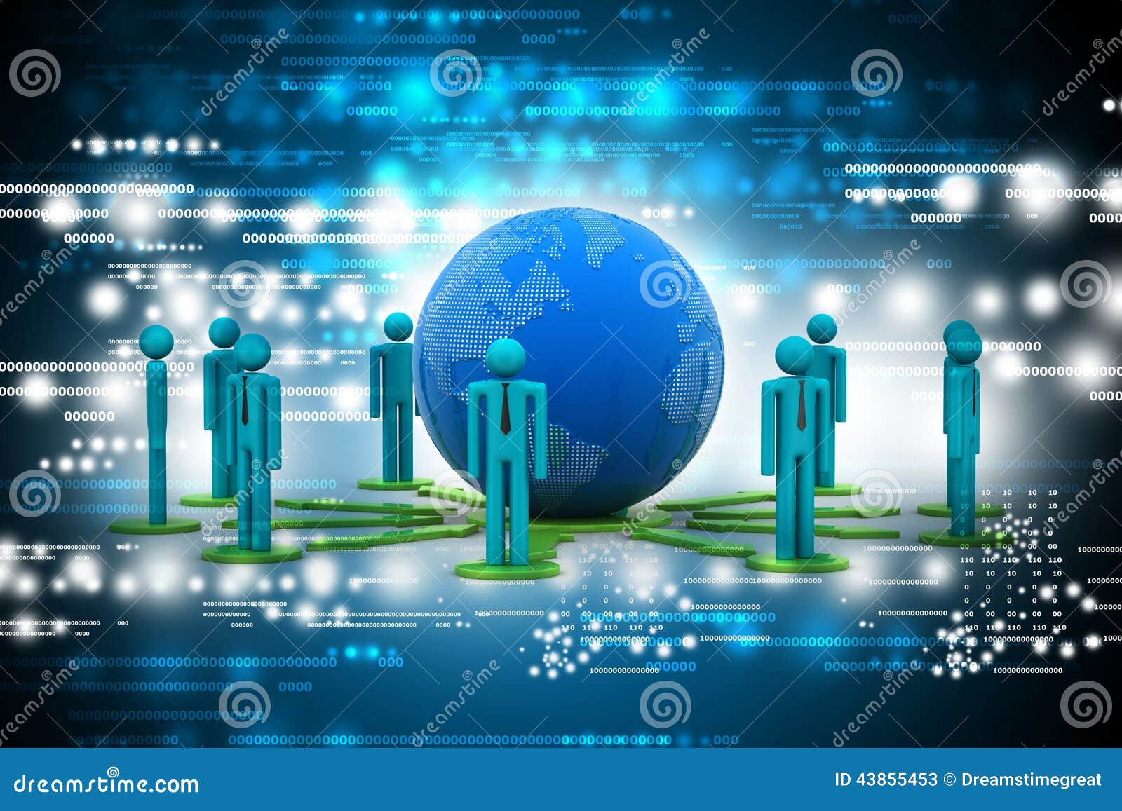 Concept of Global Business Network Stock Illustration - Illustration of ...