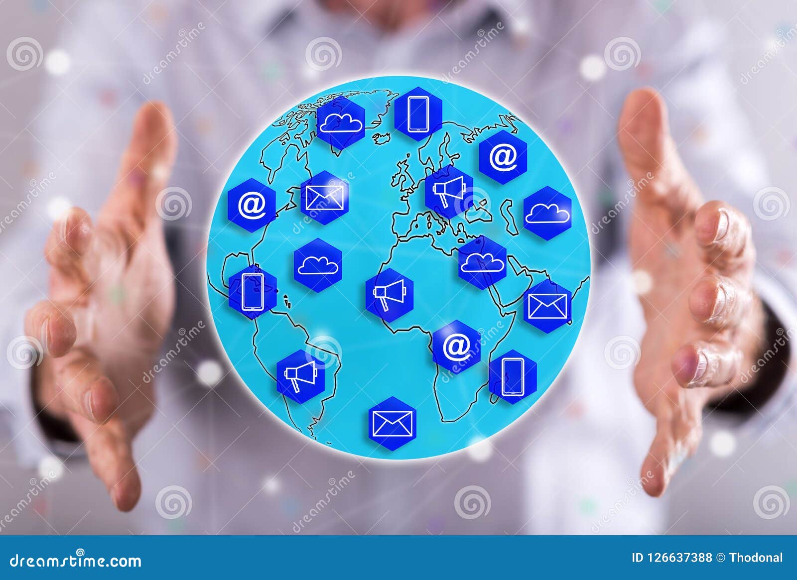 Concept of Global Communication Stock Photo - Image of marketing ...