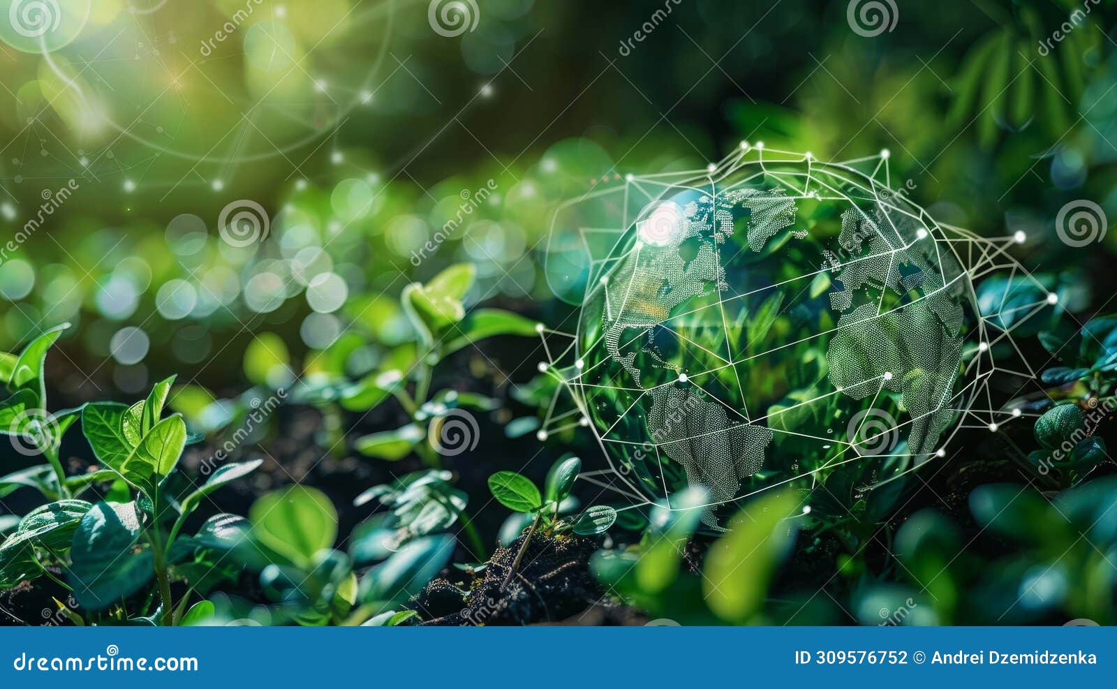 Concept of Global Communication Network. Environment Technology ...