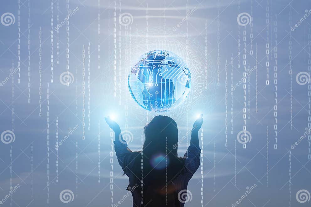 The Concept of Global Computing Systems and Technology Stock Photo ...