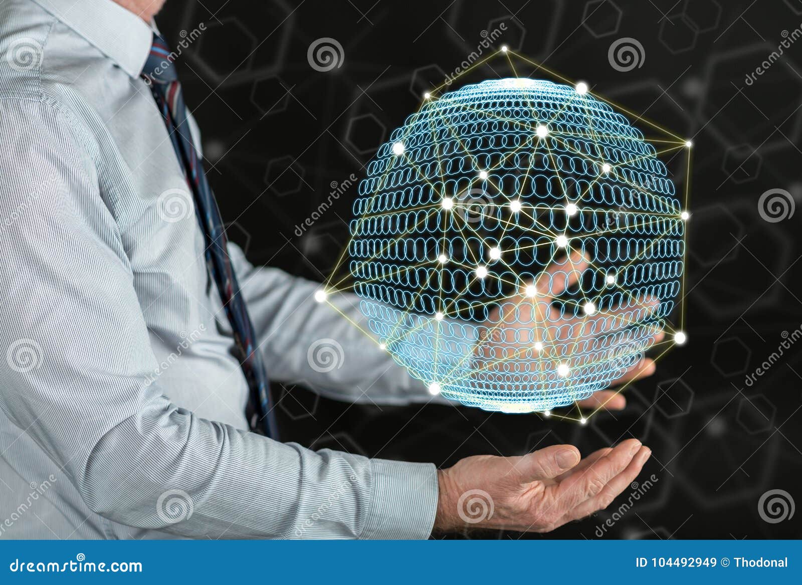 Concept of Global Connection Stock Image - Image of data, network ...
