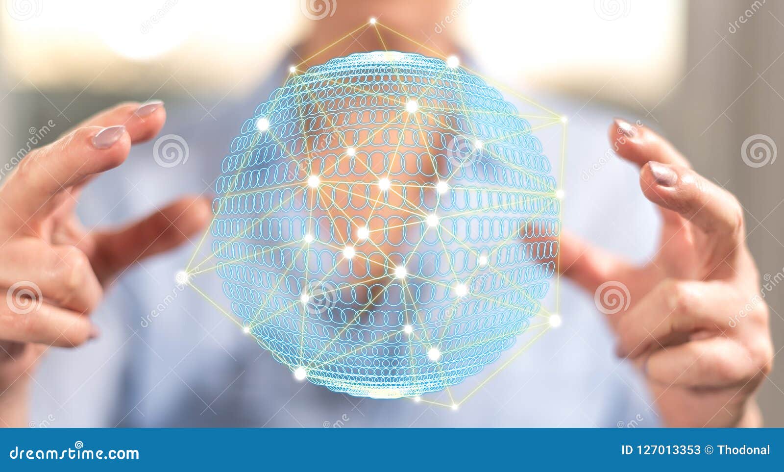 Concept of Global Connection Stock Image - Image of tech, hand: 127013353