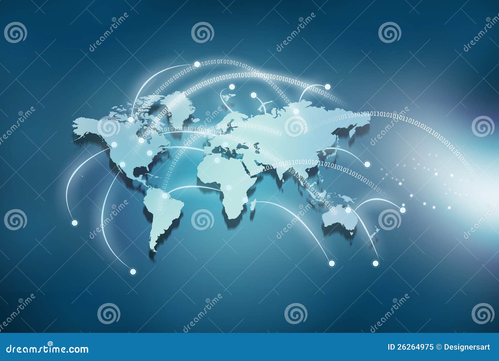 Concept of Global Connections Stock Illustration - Illustration of dots ...