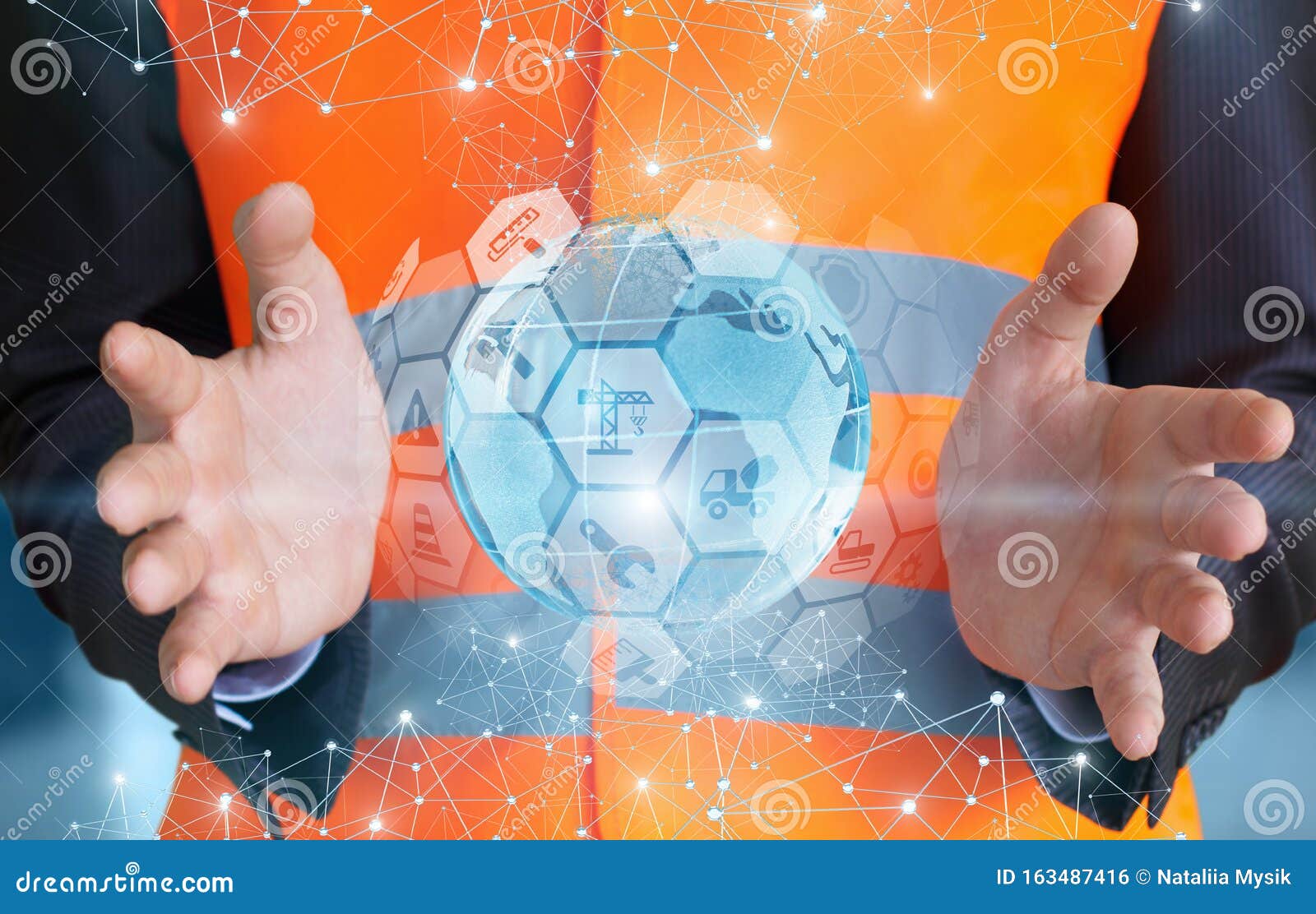 The Concept of Global Construction Stock Photo - Image of building ...